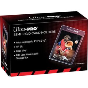 ultra pro semi-rigid 1/2″ lip sleeves 200ct