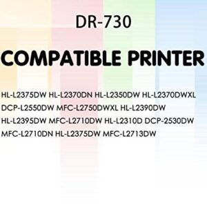 (Pack of 1) Compatible for DR730 DR 730 DR-730 Drum Unit (for Toner TN760 TN730 TN770) Replacement for DCP-L2550DW HL-L2350DW HL-L2370DW MFC-L2710DW MFC-L2750DW Printer, Sold by GTS