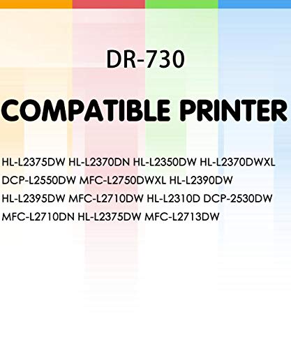 (Pack of 1) Compatible for DR730 DR 730 DR-730 Drum Unit (for Toner TN760 TN730 TN770) Replacement for DCP-L2550DW HL-L2350DW HL-L2370DW MFC-L2710DW MFC-L2750DW Printer, Sold by GTS