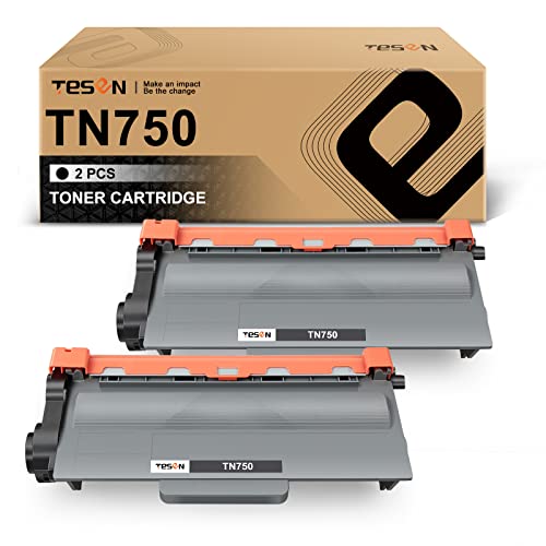 TN750 TESEN Compatible Toner Cartridge Replacement for Brother TN-750 TN750 TN-720 TN720 High Yield for Brother MFC-8710DW HL-5470DW MFC-8910DW HL-5470DWT HL-6180DW MFC-8950DW Printer 2 Packs