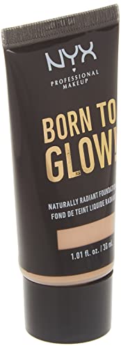 NYX PROFESSIONAL MAKEUP Born To Glow Naturally Radiant Foundation, Medium Coverage - Vanilla