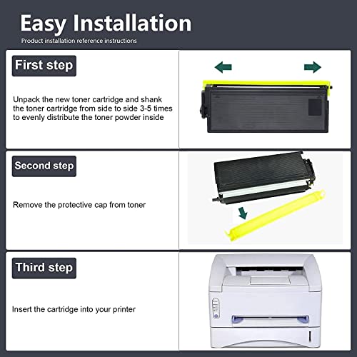 ALUMUINK TN4601PK TN460 Toner Cartridge: Compatible TN-460 Toner Cartridge Black High Yield Replacement for Brother DCP-1200 1400 HL-MFC-8300 9800 IntelliFax-4100e 4100 Printer (6,200 Pages)