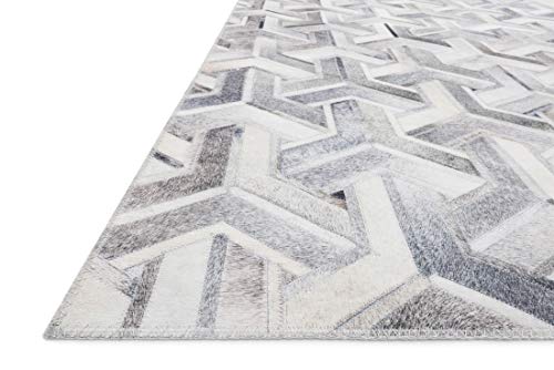 Loloi II Maddox Collection MAD-05 Silver/Ivory, Contemporary 7'-6" x 9'-6" Area Rug