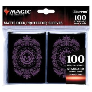 ultra pro usa ultra pro printed art magic the gathering card game 100ct printed art card sleeves-mtg mana 7 black swamp