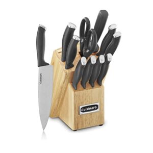 cuisinart c77ssb-12p color pro collection 12 piece knife block set, black