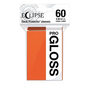 ultra pro – eclipse gloss small sleeves 60 count (pumpkin orange) – protect all your gaming cards , sports cards, and collectible cards with ultra pro’s chromafusion technology