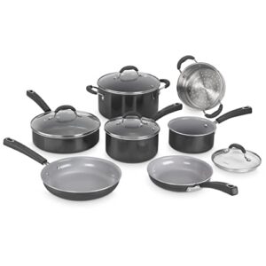 cuisinart 54c-11bk 11-piece set ceramica xt nonstick cookware, black