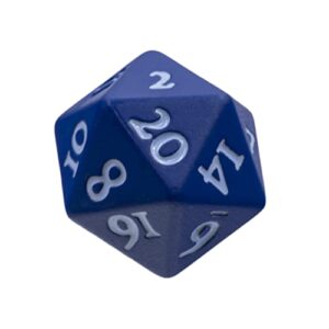 ultra pro – vivid heavy metal dice set blue 2ct – up your gaming 20 sided dice, role playing games, matte finish