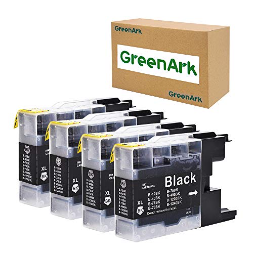 GREENARK Compatible Ink Cartridge Replacement for Brother LC75 LC71 Black LC71BK LC75BK Ink Cartridges Use for Brother MFC-J280W, J425W, J430W, J435W, J5910DW, J625DW, J6510DW, J825DW, J835DW Printer