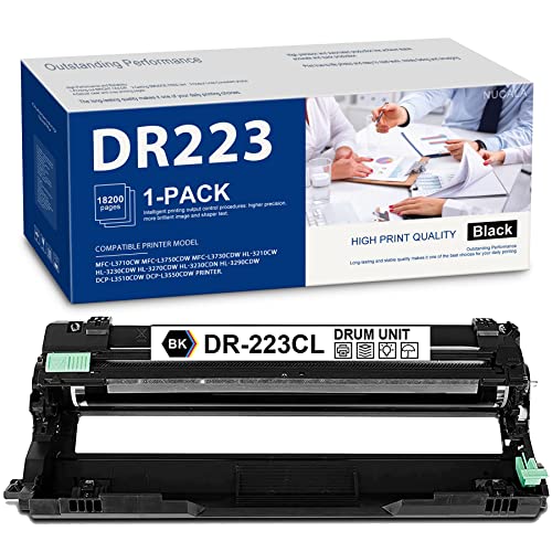 NUCALA Compatible High-Yield Drum Unit Replacement for Brother DR-223CL DR223CL DR-223 DR223 MFC-L3730CDW HL-3210CW HL-3230CDW HL-3270CDW HL-3290CDW DCP-L3550CDW MFC-L3770CDW Printer (1-Pack, Black)