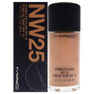 mac studio fix fluid spf 15 – nw25 foundation women 1 oz