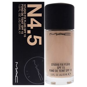 mac studio fix fluid spf 15 – n4.5 foundation women 1 oz