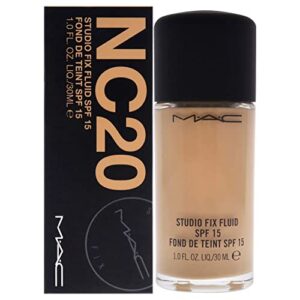 m·a·c studio fix fluid spf 15 – nc20 foundation women 1 oz