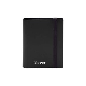 ultra pro e-15364 eclipse 2 pocket pro binder-jet black