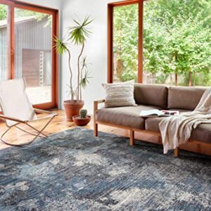 Loloi II Samra SAM-05 Dove / Sky Abstract Area Rug 11'-6" x 15'-7"