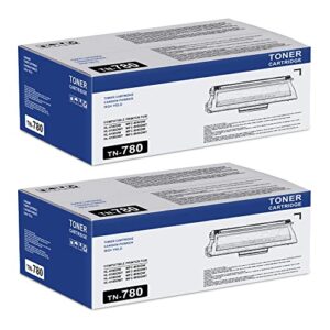 lve tn-780 (tn780) 𝑯𝒊𝒈𝒉 𝒀𝒊𝒆𝒍𝒅 black laser toner -cartridge 2-pack compatible replacement for brother tn780 toner for hl-6180dw hl-6180dwt mfc-8950dw mfc-8950dwt printer