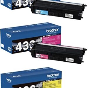 Brother MFC-L8610CDW (TN433) High Yield Toner Cartridge Set Colors Only (4,000 Yield)