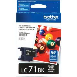 genuine brother (lc71bk) black ink cartridge (300 page yield)