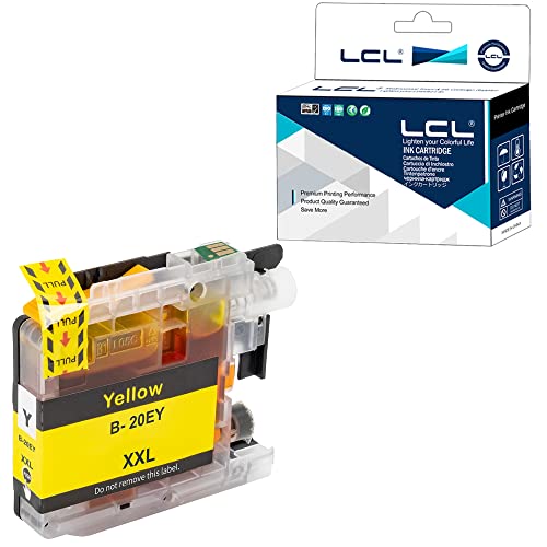 LCL Compatible Ink Cartridge Replacement for Brother LC20E LC20EY XXL MFC-J5920DW MFC-J985DW MFC-J775DW (1-Pack Yellow)