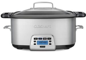 cuisinart msc-800 7-quart 4-in-1 cook central multicooker, stainless steel/black