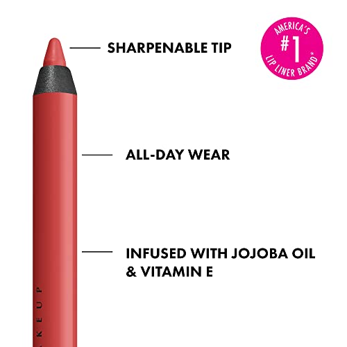 NYX PROFESSIONAL MAKEUP Line Loud Lip Liner, Longwear and Pigmented Lip Pencil with Jojoba Oil & Vitamin E - Rebel Red (Warm Red)