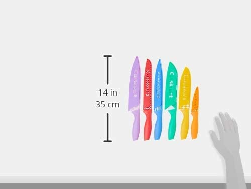 Cuisinart C55-12PR1 12-Piece Printed Color Knife Set with Blade Guards, Multicolored