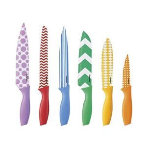 Cuisinart C55-12PR1 12-Piece Printed Color Knife Set with Blade Guards, Multicolored