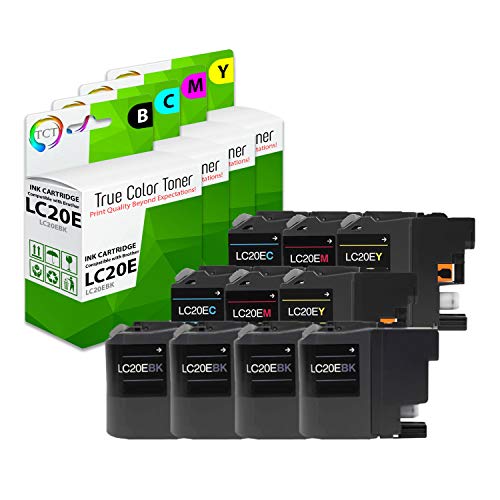 TCT Compatible Ink Cartridge Replacement for Brother LC20E LC20EBK LC20EC LC20EM LC20EY Super High Yield Works with Brother MFC-J5920DW J985DW Printers (Black, Cyan, Magenta, Yellow) - 10 Pack