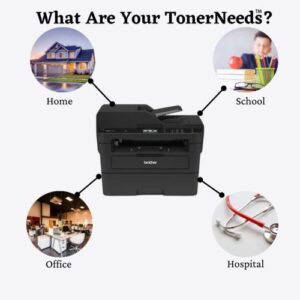 TONERNEEDS Compatible Brother TN760 Cartridge – Toner Replacement for TN760 TN-760 TN730 to Use with HL-L2350DW HL-L2395DW HL-L2390DW HL-L2370DW MFC-L2750DW MFC-L2710DW DCP-L2550DW (Black, 4 Pack)