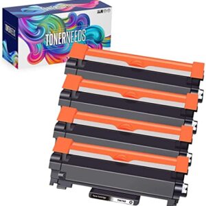 TONERNEEDS Compatible Brother TN760 Cartridge – Toner Replacement for TN760 TN-760 TN730 to Use with HL-L2350DW HL-L2395DW HL-L2390DW HL-L2370DW MFC-L2750DW MFC-L2710DW DCP-L2550DW (Black, 4 Pack)