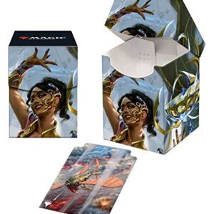 Ultra Pro - Magic: The Gathering The Brothers War 100+ Card Deck Box Card Protector - ft. Saheeli, Filigree Master, Protect & Store Gaming Cards, Collectible Cards, Trading Cards, Great for MTG Cards