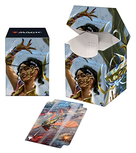 Ultra Pro - Magic: The Gathering The Brothers War 100+ Card Deck Box Card Protector - ft. Saheeli, Filigree Master, Protect & Store Gaming Cards, Collectible Cards, Trading Cards, Great for MTG Cards