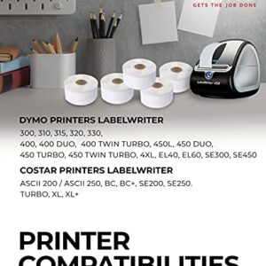 enKo Compatible for Dymo Labels 30252 (1-1/8 x 3-1/2") Label for Dymo Labelwriter 450 Turbo Printer - Barcode Address Labels (12 Rolls, 4200 Labels)