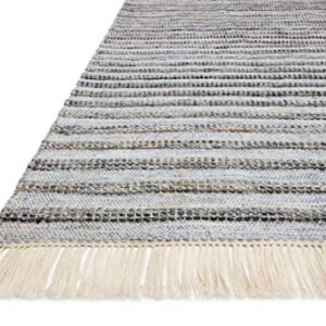 Justina Blakeney x Loloi Rey Collection REY-01 Denim/Natural Indoor/Outdoor 2'-3" x 3'-9" Accent Rug