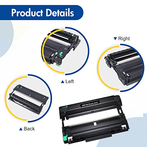 DR730 Drum Unit Compatible Replacement for Brother DR730 DR-730 DR 730 MFC-L2710DW MFC-L2750DW HL-L2395DW HL-L2370DW HL-L2350DW HL-L2390DW DCP-L2550DW MFC-L2750DWXL Printer (Black 1Pack)