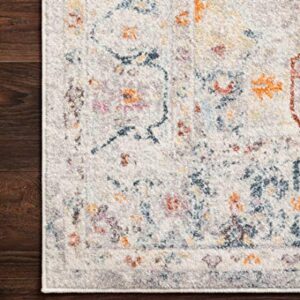 Loloi CLARA Area Rug, 5'-3" x 7'-7", Lt Grey/Multi