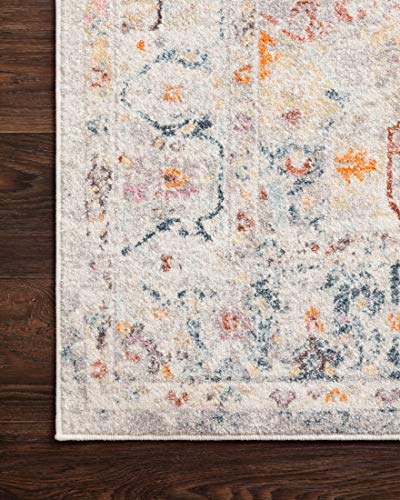 Loloi CLARA Area Rug, 5'-3" x 7'-7", Lt Grey/Multi