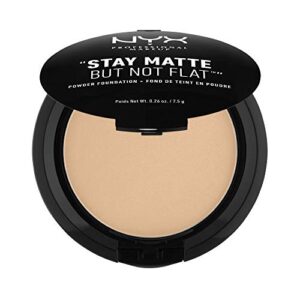 nyx professional makeup stay matte but not flat powder foundation, medium beige