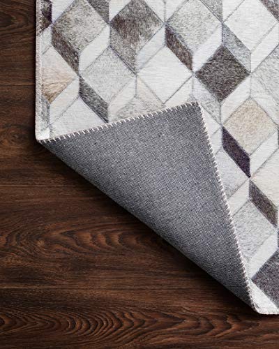 Loloi II Maddox Collection MAD-02 Grey/Mocha, Contemporary 2'-3" x 3'-9" Accent Rug