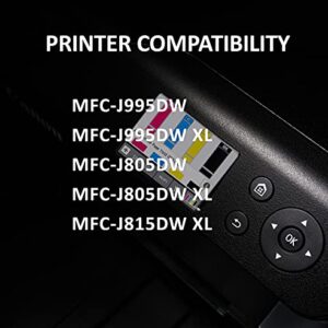 TOINKJET 4-Pack Compatible Replacement for Brother LC3033 LC3033XXL 3033 XXL Ink Cartridge for MFC-J995DW MFC-J995DW XL MFC-J805DW MFC-J805DW XL MFC-J815DW XL