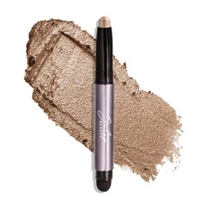 julep eyeshadow 101 crème to powder waterproof eyeshadow stick, silver moonlight metallic