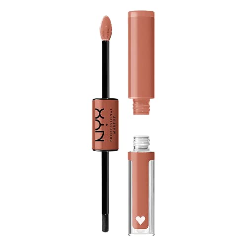 NYX PROFESSIONAL MAKEUP Shine Loud, Long-Lasting Liquid Lipstick with Clear Lip Gloss - Goal Crusher (Mid-Tone Beige)