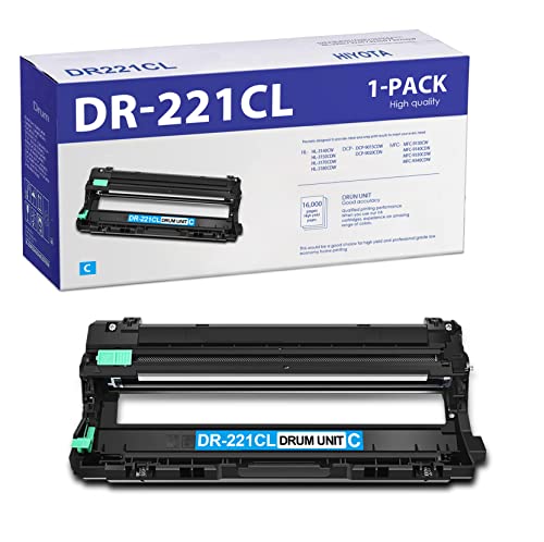 DR221CL DR 221CL Cyan Drum Unit Compatible Replacement for Brother DR-221CL HL-3140CW 3150CDN 3170CDW 3180CDW MFC-9130CW DCP-9015CDW Series Printer (DR221CL 1PK) - Toner Not Include