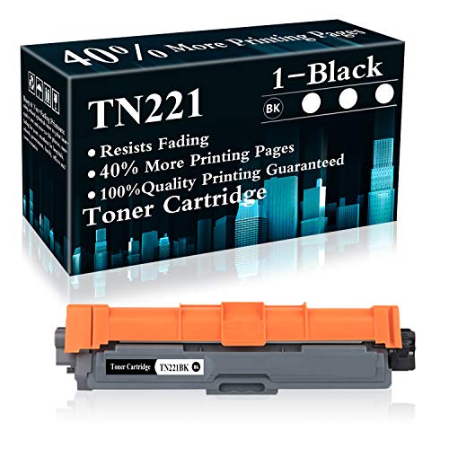 1 Black TN221 / TN221BK Toner Cartridge Replacement for Brother HL-3140CW 3150CDN 3170CDW 3180CDW 9130CW 9140CDN 9330CDW 9340CDW 9015CDW 9020CDN Printer,Sold by TopInk