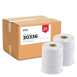 enKo (24 Rolls, 12000 Labels) Address & Shipping Labels 30336 (1" x 2-1/8) Compatible for Dymo LabelWriter