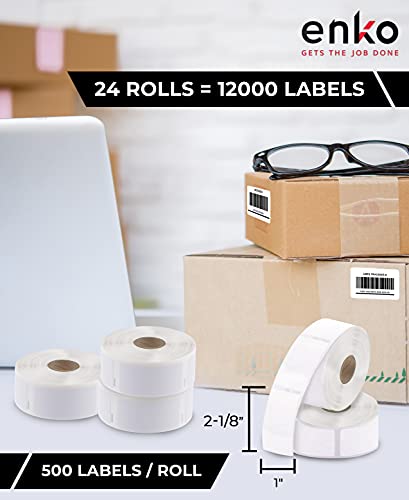 enKo (24 Rolls, 12000 Labels) Address & Shipping Labels 30336 (1" x 2-1/8) Compatible for Dymo LabelWriter