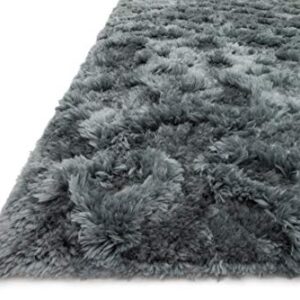 Loloi Caspia X Justina Blakeney Shag Collection Area Rug, 9'3" X 13', Teal