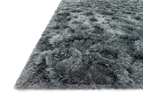 Loloi Caspia X Justina Blakeney Shag Collection Area Rug, 9'3" X 13', Teal