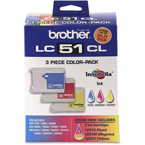 Brother® LC51, Tricolor Ink Cartridges, Pack Of 3