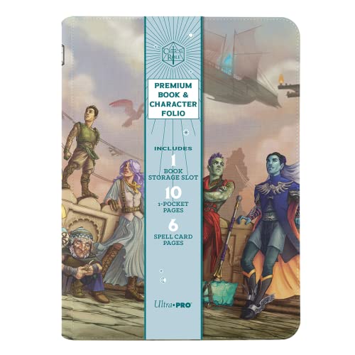 Ultra PRO - Critical Role Book Folio with Six 9-Pocket Pages for Standard Size Cards for Ultimate Protection, 10 Single Pocket Page, Organize & store Notes, Maps, Character Sheets, Spell Cards